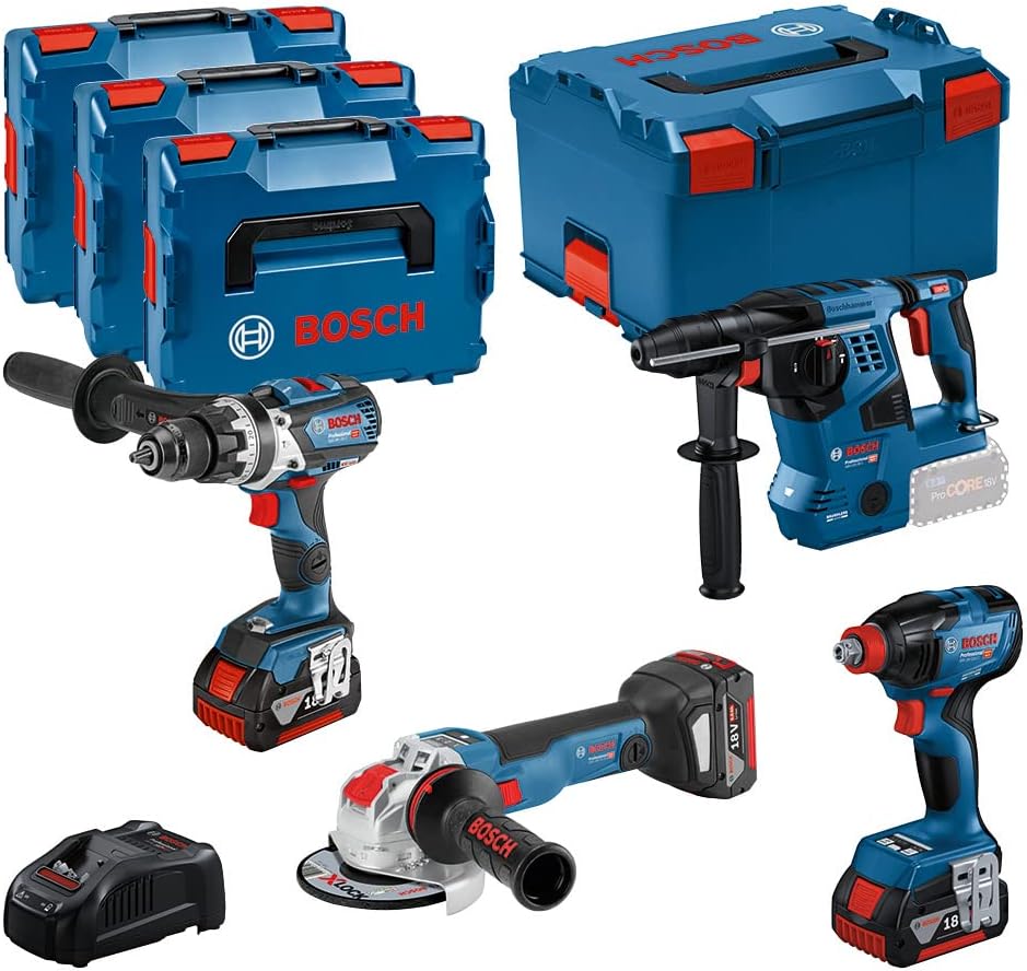Bosch Professional 18v 4 Piece Cordless Tool Kit 0615990N30 – JONES DIY