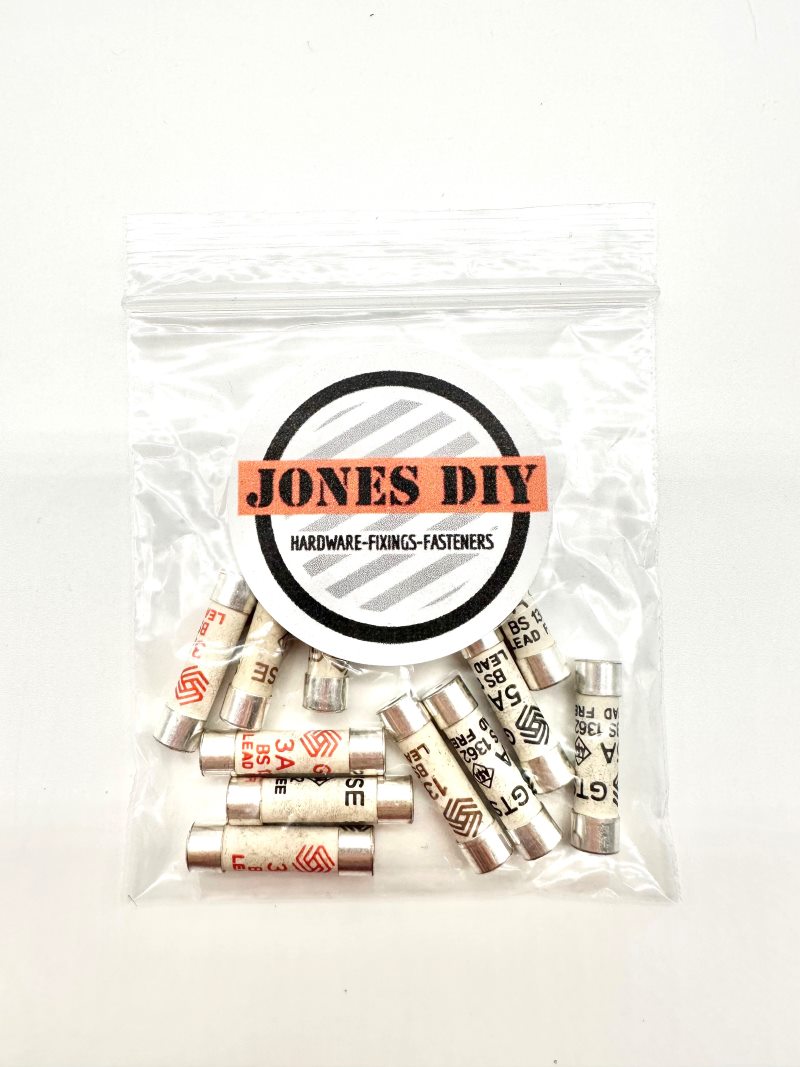 Hand Pack of Plug Top Fuses | Domestic 25mm Fuses | Jones DIY – JONES DIY